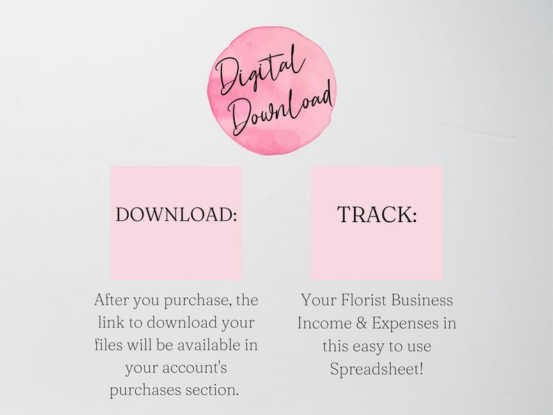 Florist Bookkeeping Google Sheets, Floral Business Income and Expenses ...