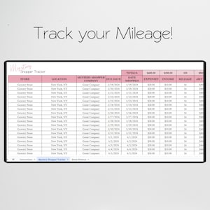 Mystery Shopper Tracker Google Sheet, Secret Shopper Mystery Shopping ...