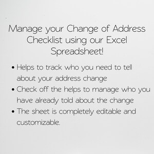 Change of Address Template, Address Checklist, New Address Checklist ...