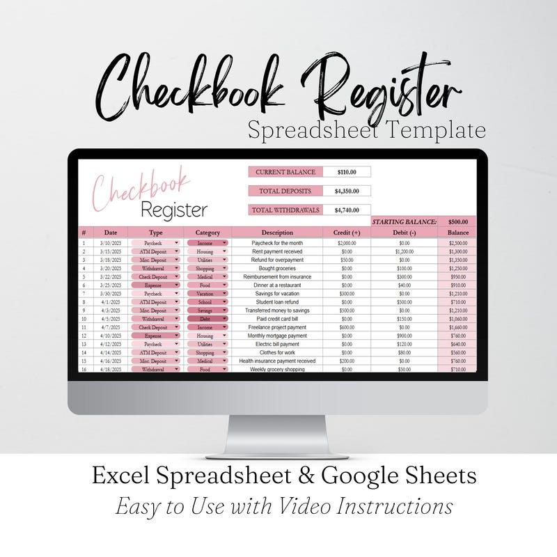 Excel Sheet Running - Etsy