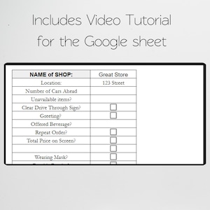 Mystery Shopper Tracker Google Sheet, Secret Shopper Mystery Shopping ...