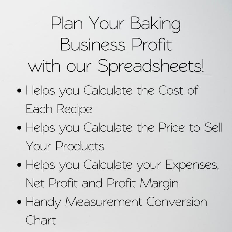 Baking Calculator, Recipe Spreadsheet Template, Baking Tools, Baking ...