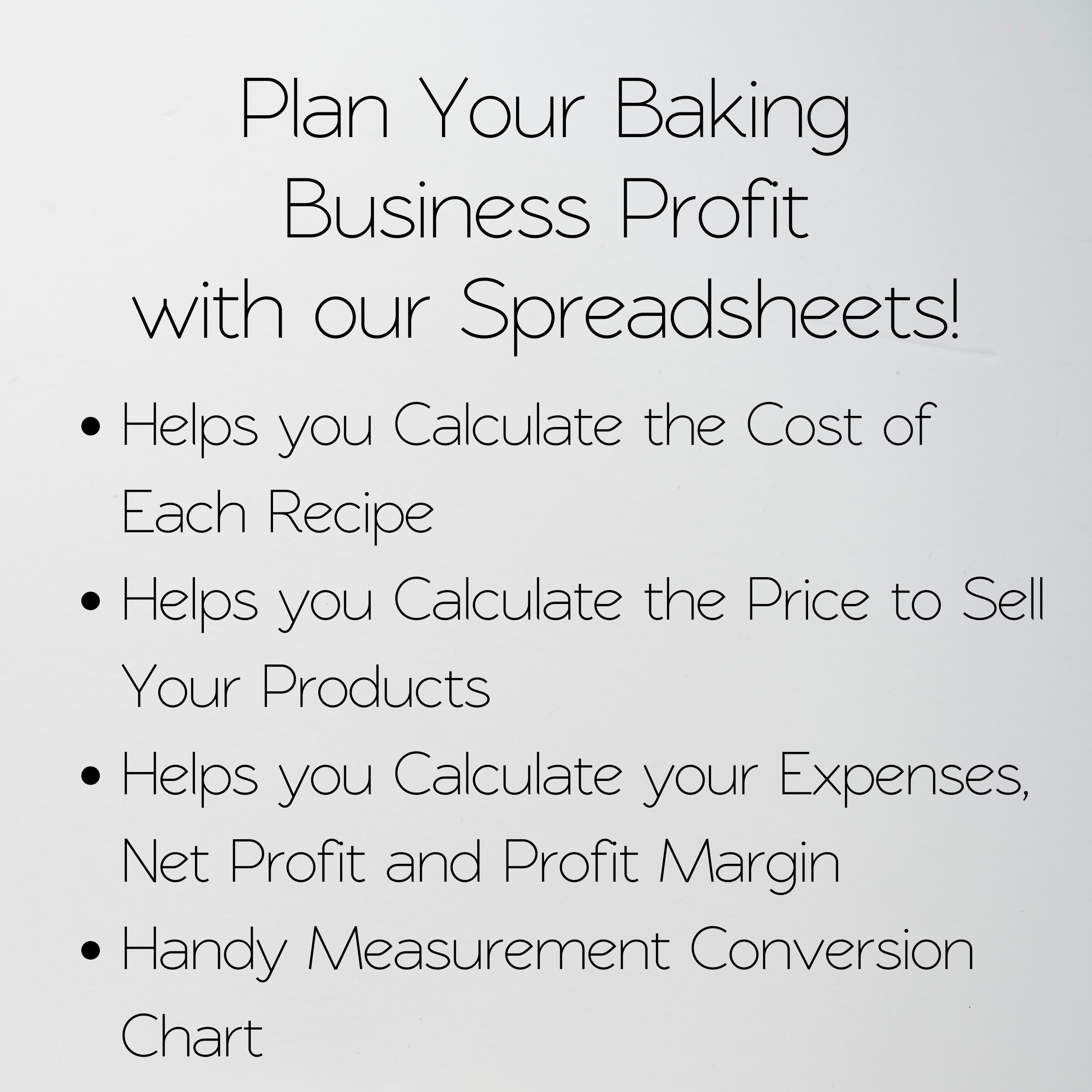 Baking Calculator, Recipe Spreadsheet Template, Baking Tools, Baking ...