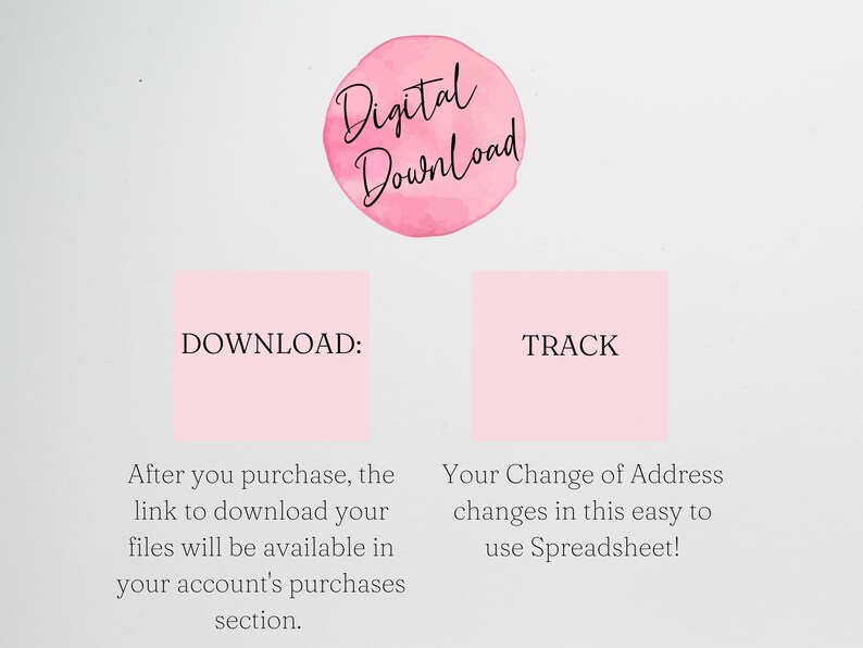 Change of Address Template Address Checklist New Address - Etsy