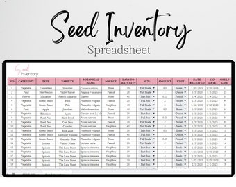 Seed Inventory Tracker, Garden Seeds Organization, Seed Starting, Seed ...