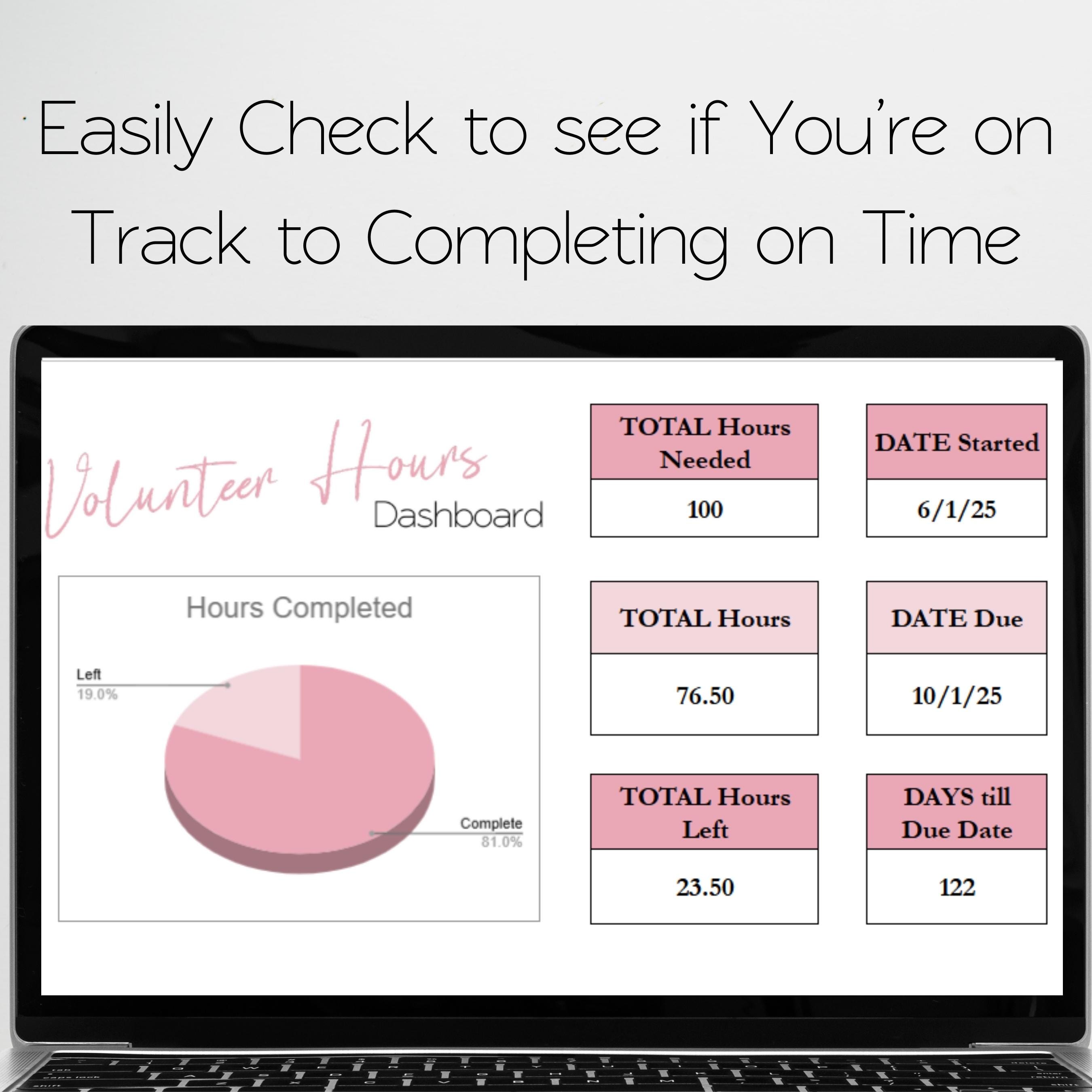 Volunteer Hours Log Sheet, Community Service Tracker Template Google ...