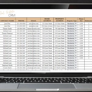Realtor CRM, Realtor Client Tracker, Realtor Client Sheet, Realtor ...