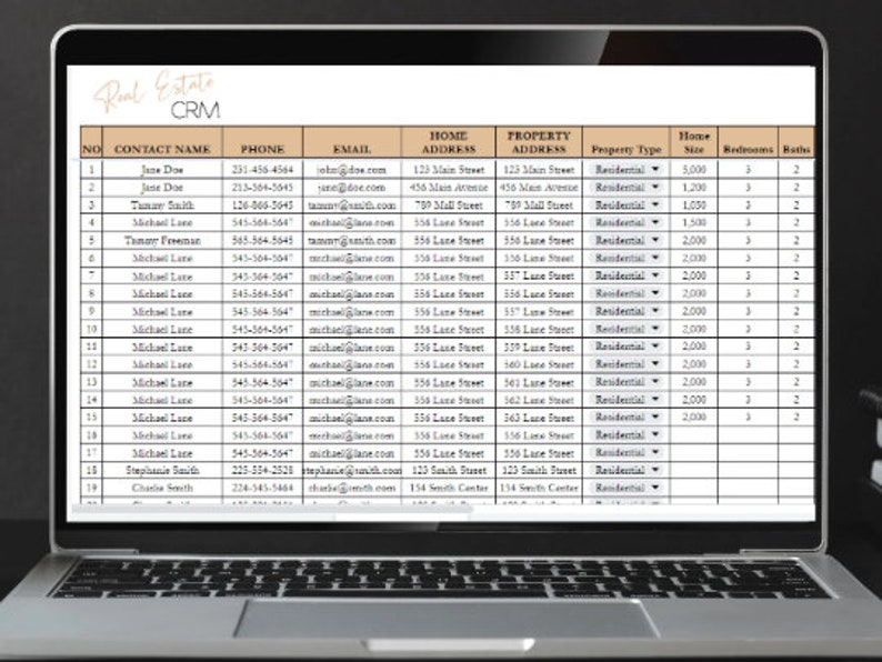 Realtor CRM Realtor Client Tracker Realtor Client Sheet - Etsy