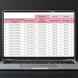 Mystery Shopper Tracker Google Sheet, Secret Shopper Mystery Shopping ...