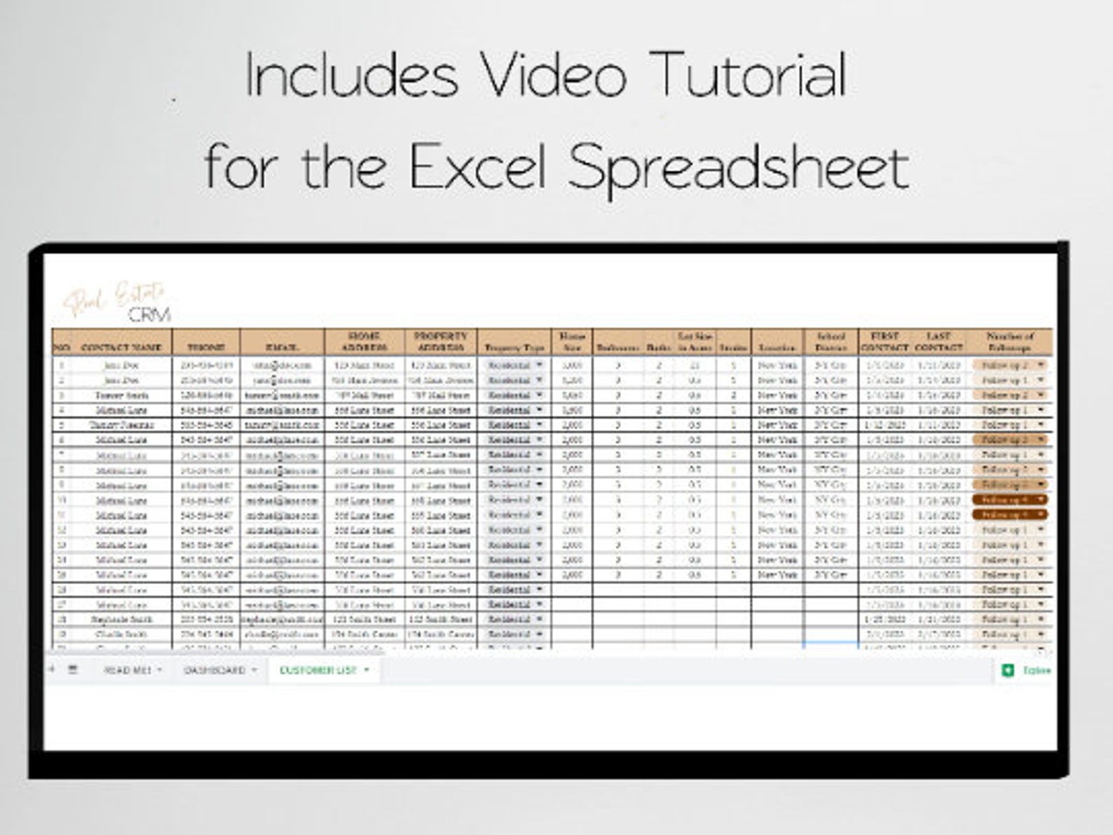 Realtor CRM, Realtor Client Tracker, Realtor Client Sheet, Realtor ...
