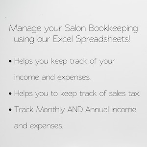 Salon Bookkeeping Template, Hair Salon Income and Expenses Tracker Log ...