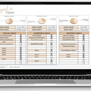 Goal Tracker Google Sheet, Goals Tracker Excel, Goals Tracker Template ...