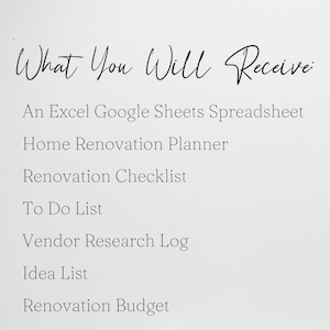 Home Improvement Planner Template, Home Remodel Planner Budget, Home ...