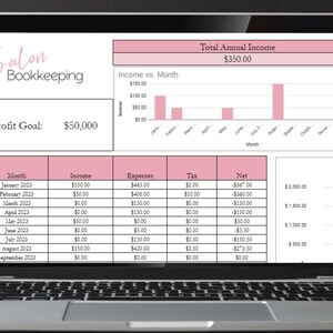 Salon Bookkeeping Template, Hair Salon Income and Expenses Tracker Log ...