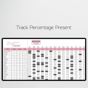 Attendance Sheet, Attendance Tracker for Google Sheets, Attendance Record, Attendance Log ...
