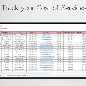 Vendor List, Service Provider Tracker for Rental Maintenance Schedule ...