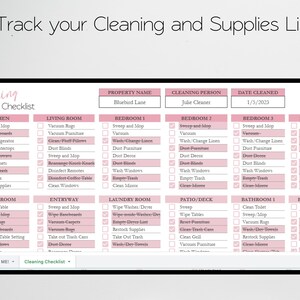 Cleaning Checklist for Short Term Rental Property, Rental Cleaning List ...