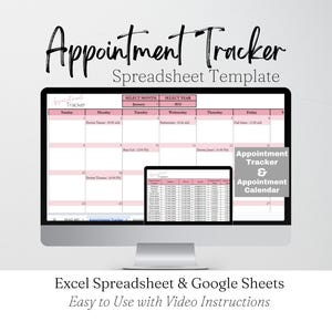 Appointment Tracker Google Sheets, Appointment Template, Appointment Calendar Appointment ...