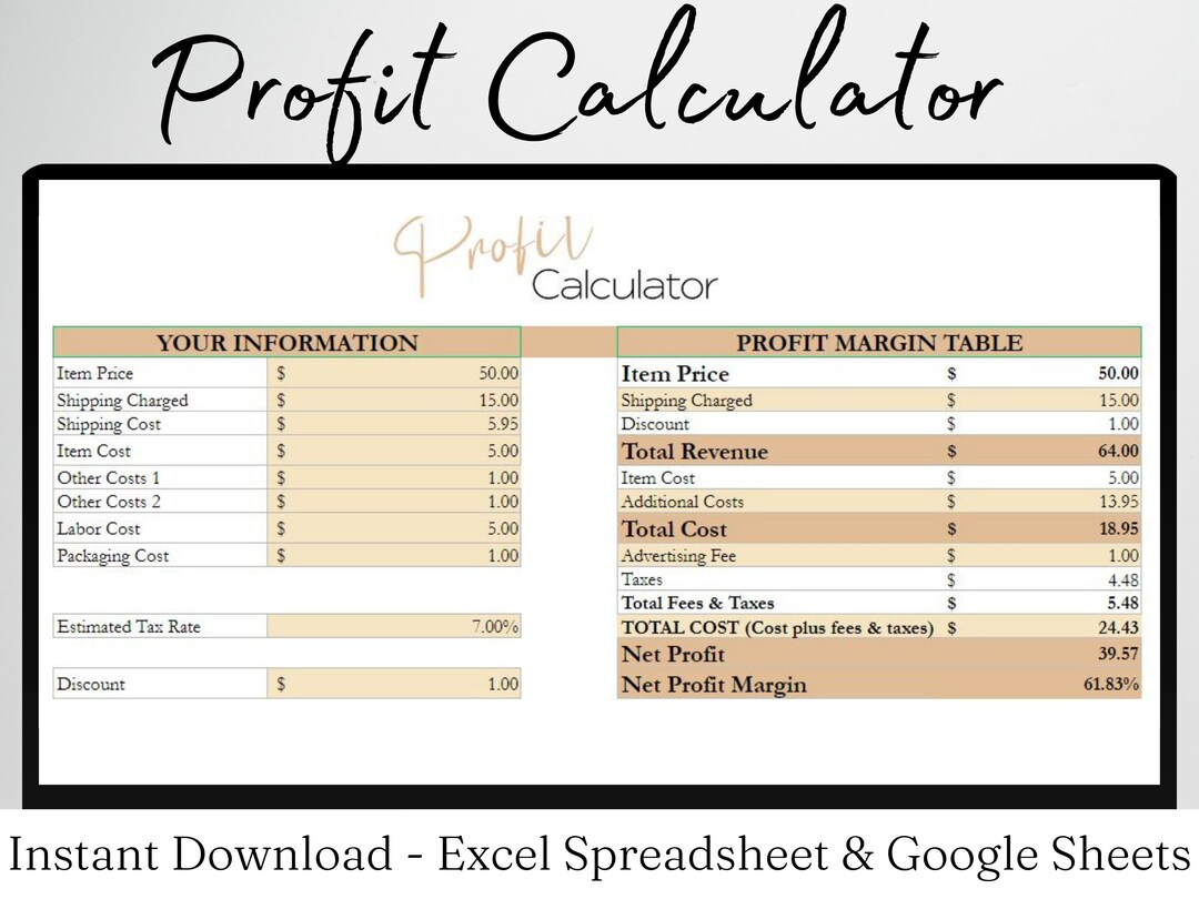 Product Pricing Template, Product Pricing Spreadsheet, Product Pricing ...