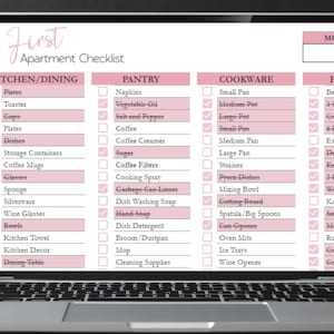 First Apartment Checklist Template Excel Spreadsheet, Our First ...
