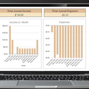 Income and Expense Tracker Small Business for Etsy Sellers, Income and ...