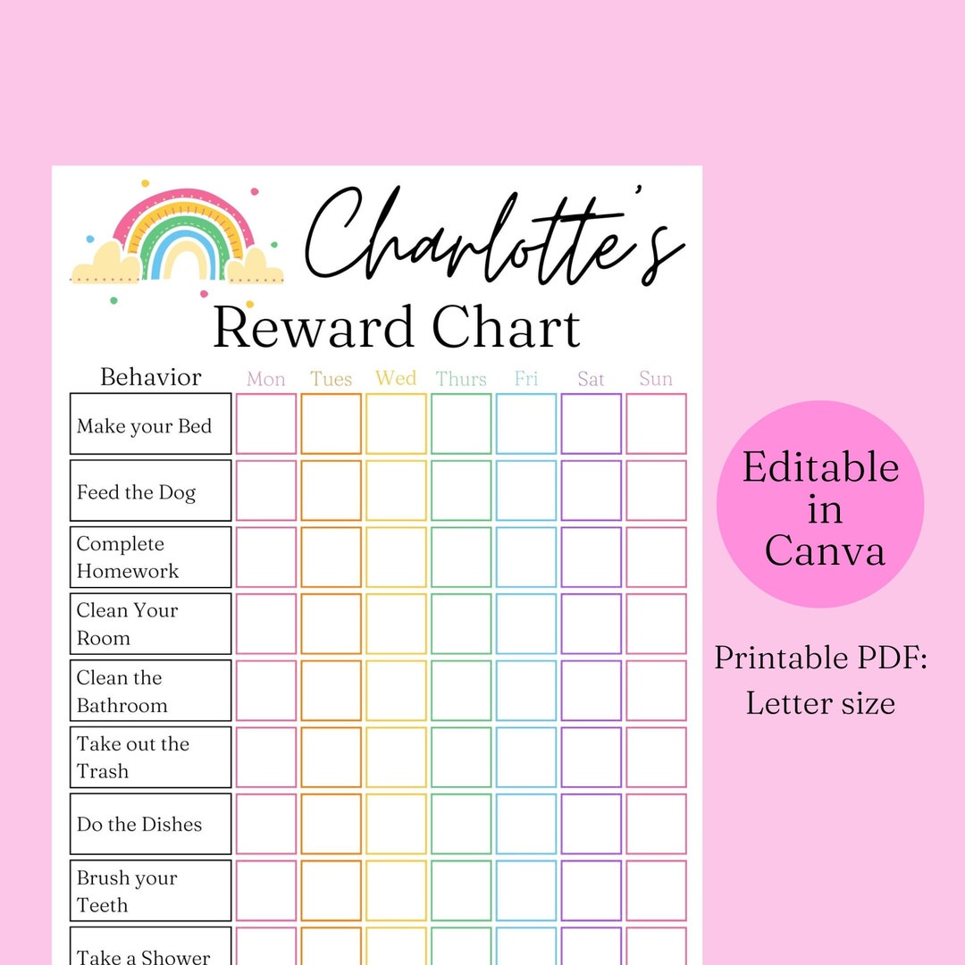Free Reward Chart Template