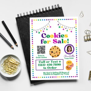 Cookie Sales Flyer, Fundraiser Template, Girl Troop Leader, 2025 ...