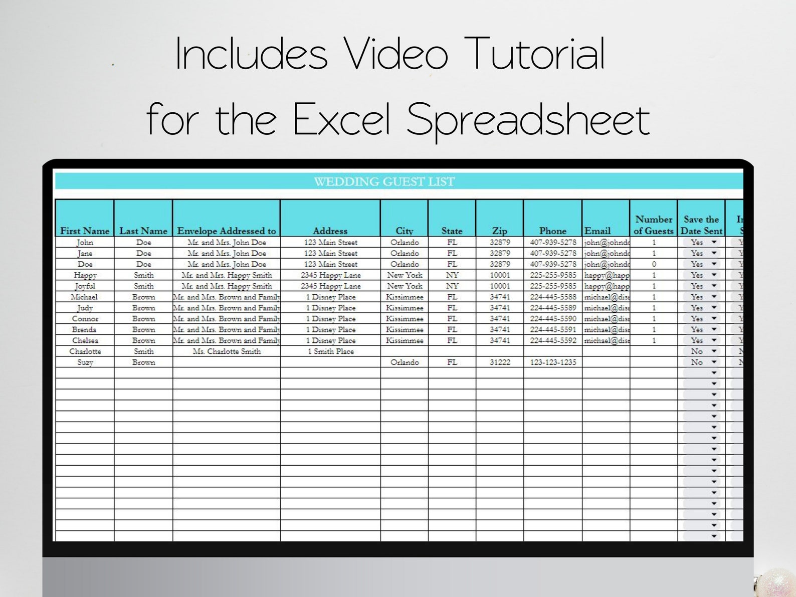 Digital Wedding Planner Excel, Wedding Timeline Template, Wedding ...