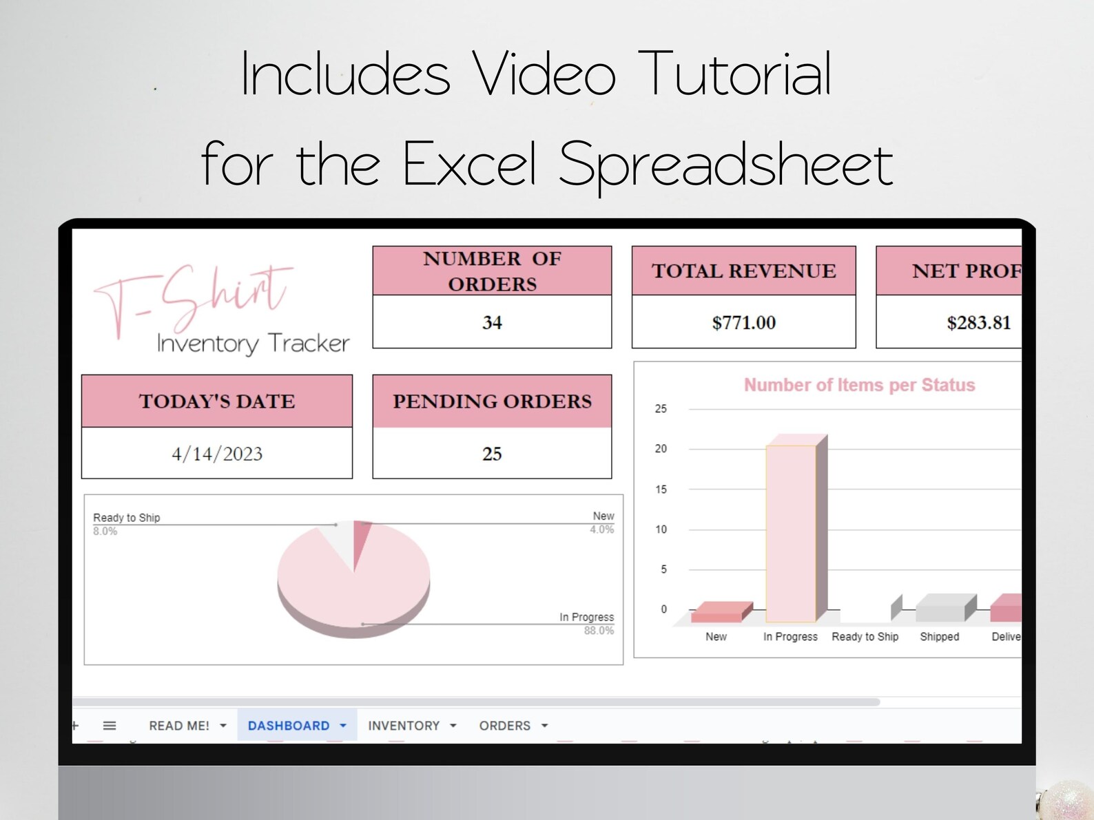 Tshirt Inventory Tracker, Tshirt Inventory Spreadsheet Template, Log ...