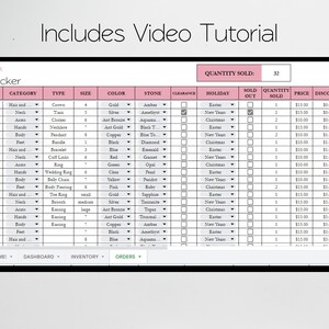 Jewelry Inventory Tracker, Jewelry Making Planner List Excel ...
