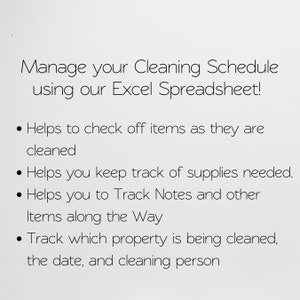 Cleaning List for Short Term Rental Property, Vacation Rental Cleaning ...