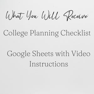 College Planning Checklist Template Google Sheets, College Prep ...