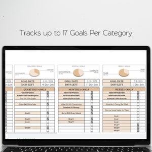 Goal Tracker Google Sheet, Goals Tracker Excel, Goals Tracker Template ...