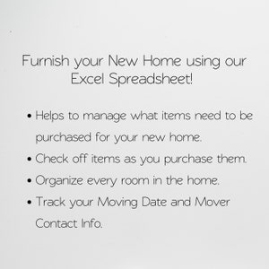 New Home Checklist Template Excel Spreadsheet, First Apartment List ...