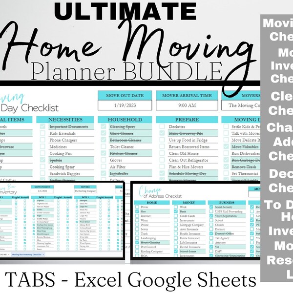 Moving Template Excel - Etsy