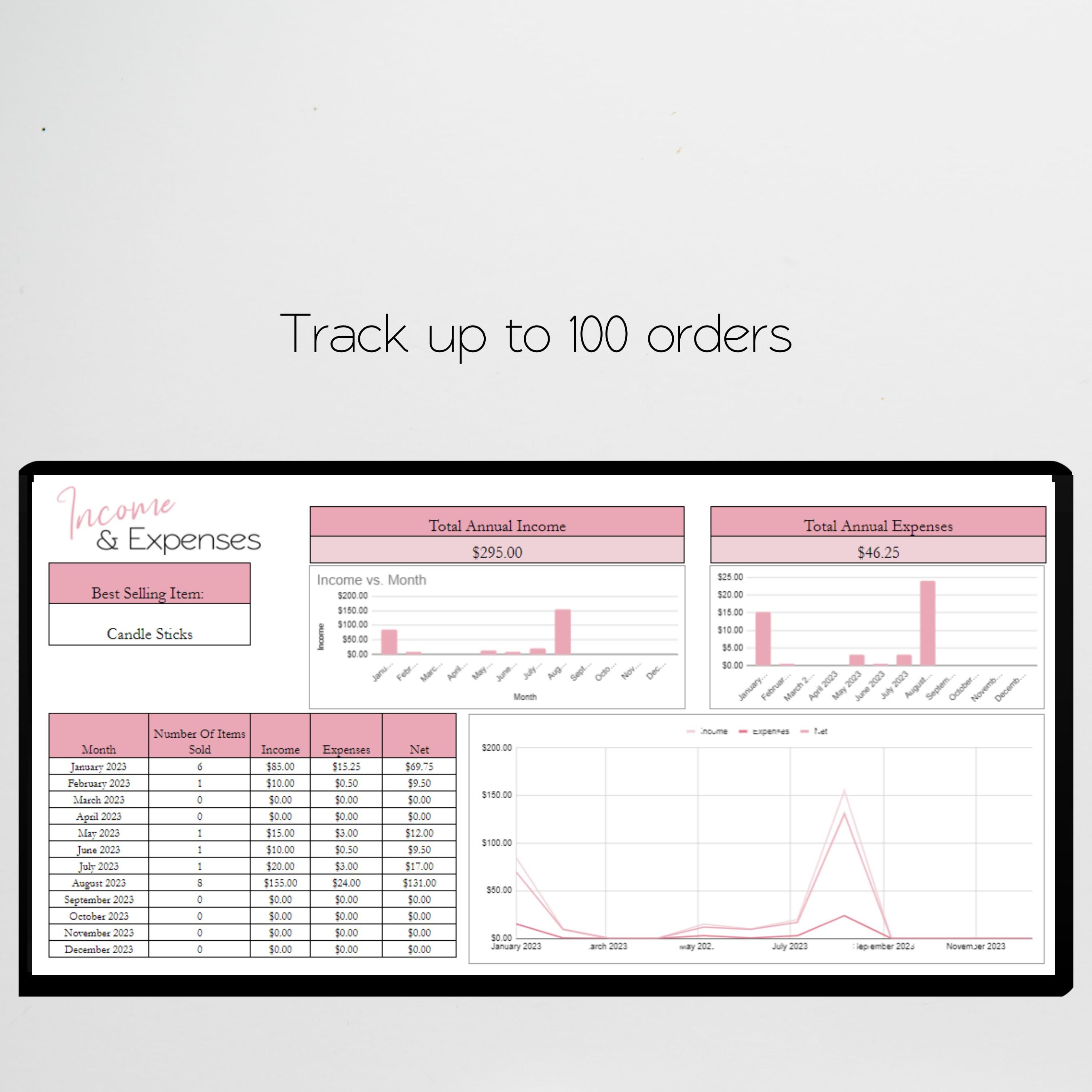 Income and Expense Tracker Excel, Business Income and Expense Tracker ...