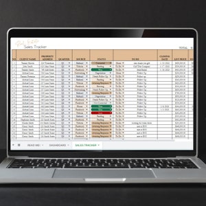 Real Estate Sales Tracker, Real Estate Sales Sheet, Real Estate ...