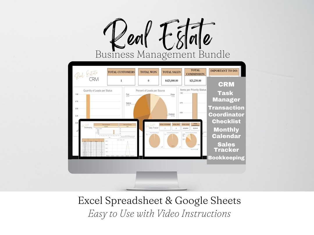 Ultimate Real Estate Business Management Spreadsheet Bundle, Real ...