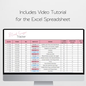 Blood Sugar Tracker Excel Spreadsheet Template, Type 1 Diabetes Tracker ...