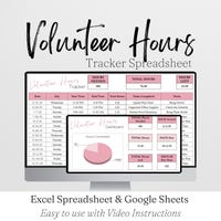 Volunteer Assignments Tracker | Editable Excel Sheet for Contact Info ...