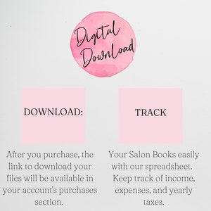 Salon Bookkeeping Template, Hair Salon Income and Expenses Tracker Log ...