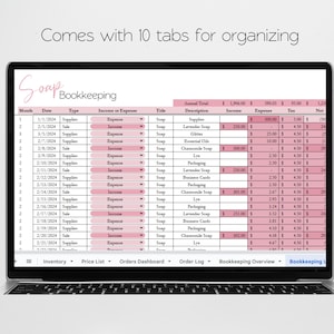 Soap Business Planner Template, Soap Maker Spreadsheet, Soap Order Form ...