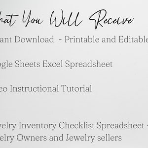 Jewelry Inventory Tracker, Jewelry Making Planner List Excel ...
