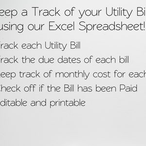 Utility Bill Tracker Excel Spreadsheet, Utilities Tracker Google Sheets ...