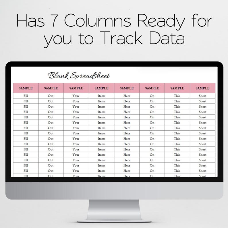Blank Spreadsheet Template - Customizable Generic Google Sheets for ...