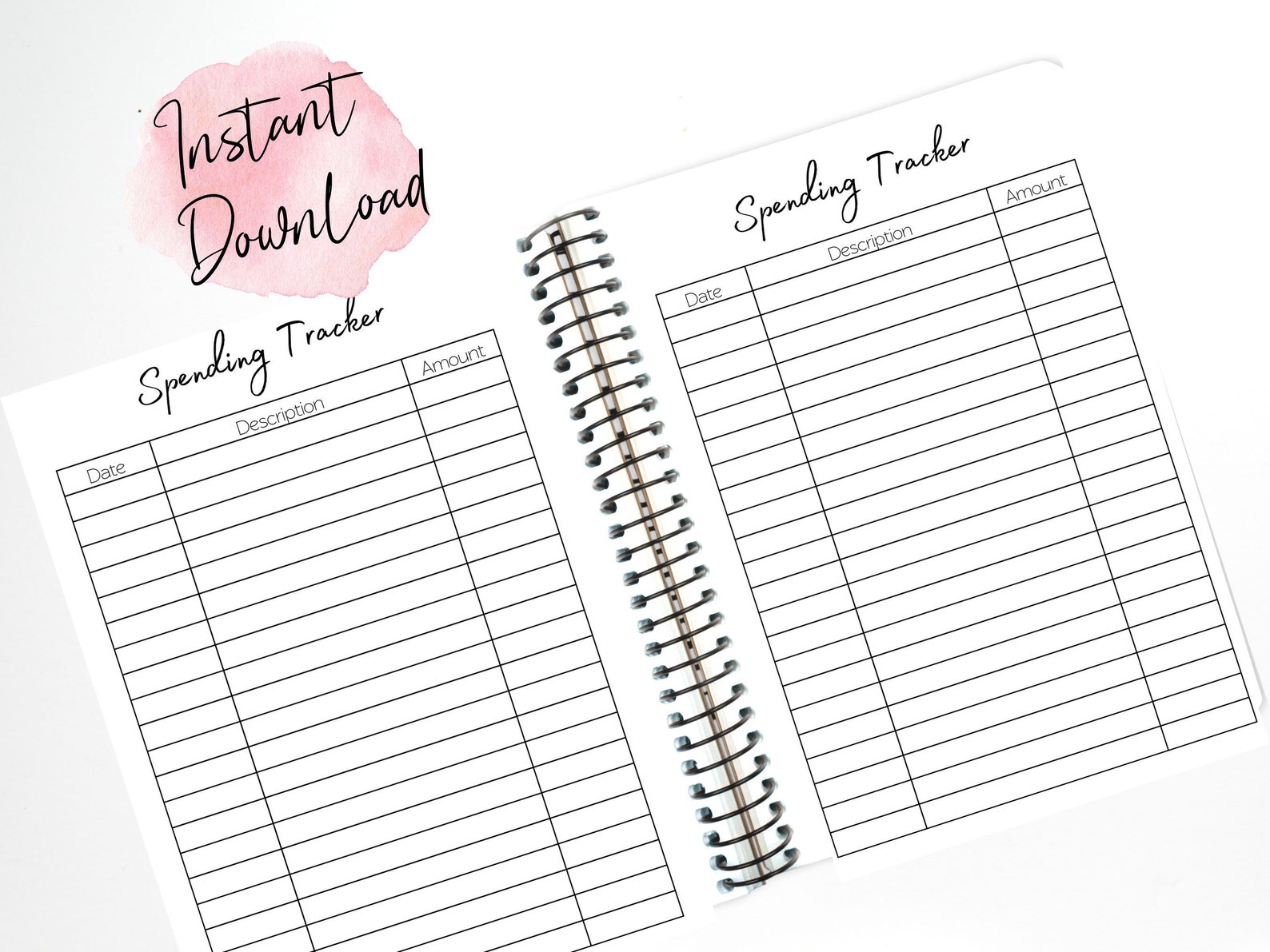 Spending Tracker Template, Spending Tracker Printable, Spending Tracker ...