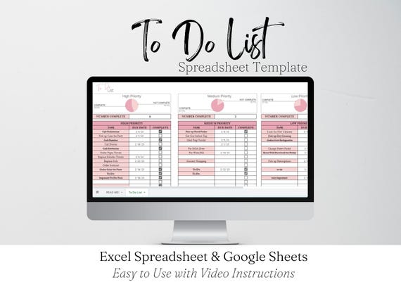 To Do Excel Spreadsheet Template