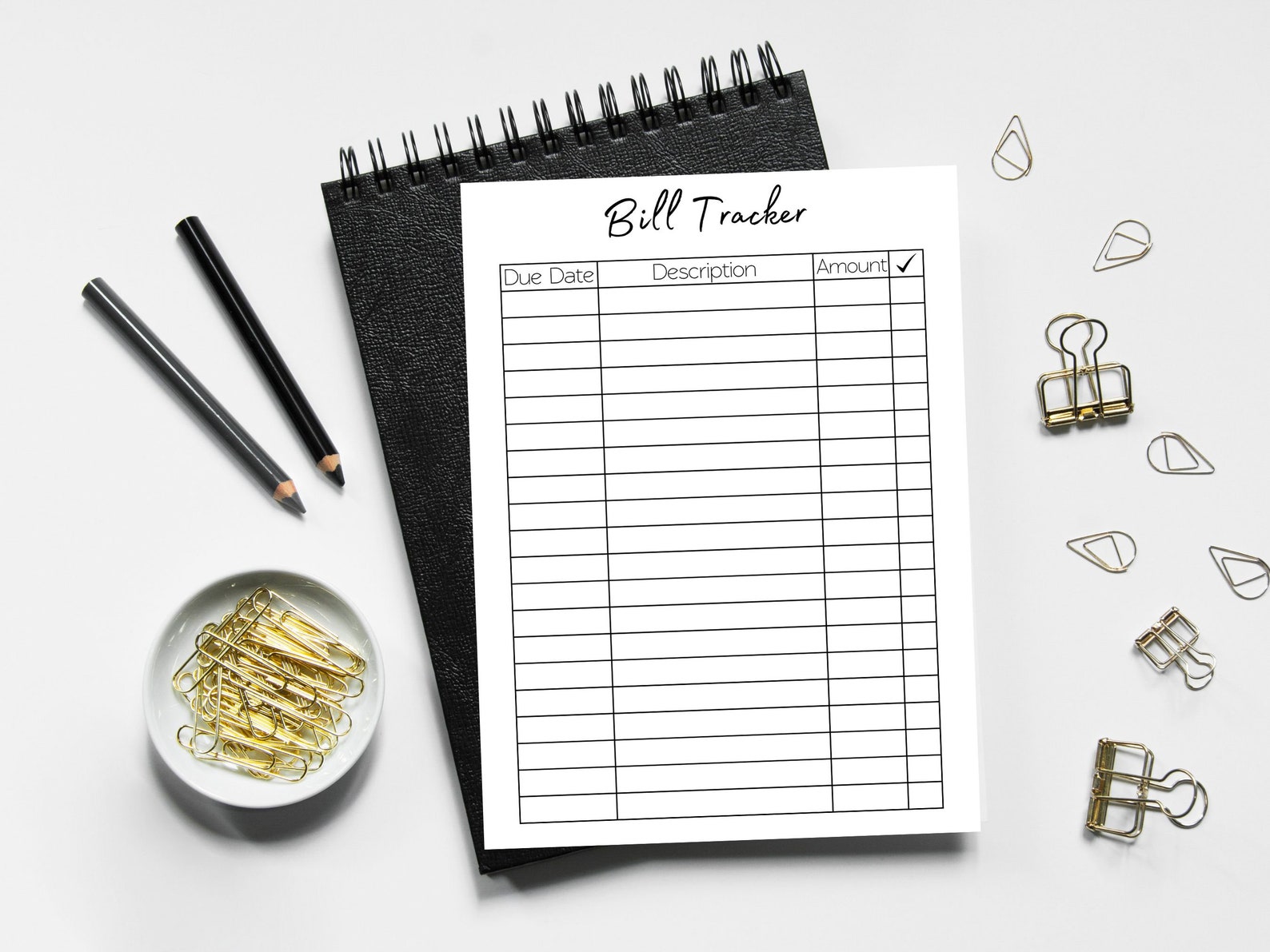 Bill Tracker Printable Bill Tracker PDF Bill Tracker - Etsy