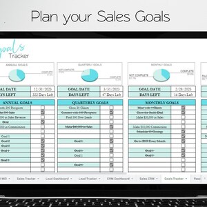 Sales Planner Template Excel Spreadsheet, Sales Management Template ...