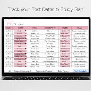 Student Planner Google Sheets, Academic Planner Spreadsheet, College ...